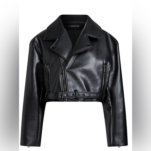 Lioness | Jackets & Coats | Lioness Cropped Black Leather Jacket | Poshmark